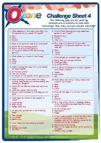 British Orienteering - Challenge Sheets